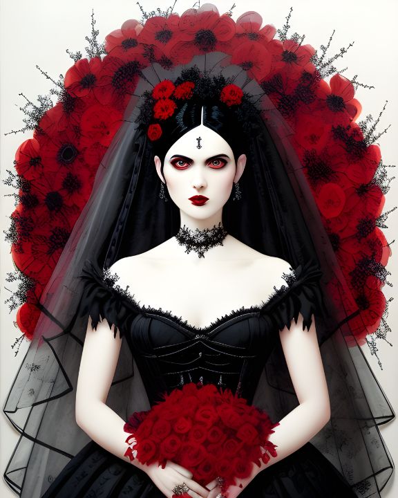 Gothic Bride - Angelandspot - Digital Art & AI, Fantasy & Mythology ...