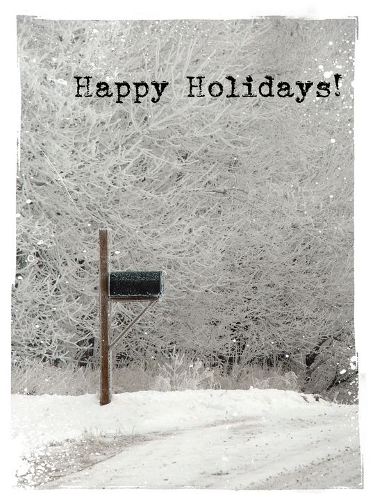 Frosty Rural Morning Happy Holidays - Angelandspot - Photography ...