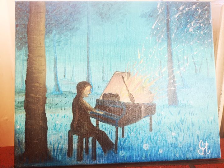 Music in the forest - World's colour - Paintings & Prints, Flowers ...