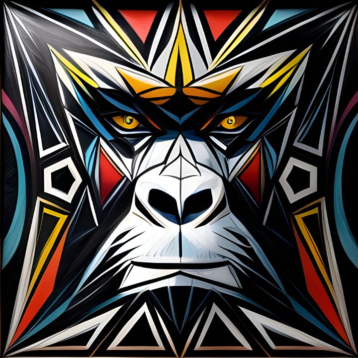 Abstract Gorilla - Sifo2024 - Digital Art & AI, Animals, Birds, & Fish ...