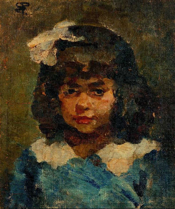 Spyrus Papalucas~Portrait of a girl - Canvas printing - Paintings ...