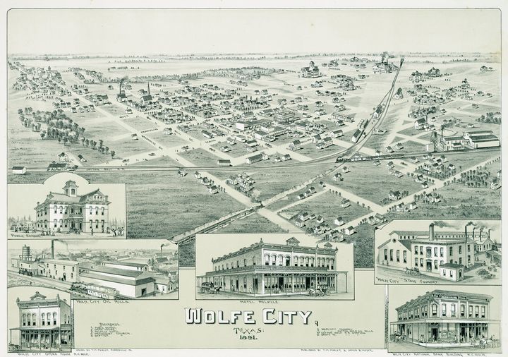 Thaddeus Mortimer Fowler~Wolfe City, - Canvas printing - Paintings ...