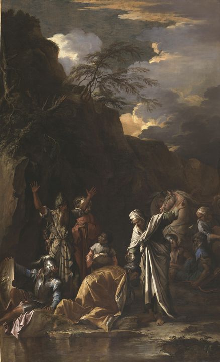 Salvatore Rosa~The Baptism of the Eu - Canvas printing - Paintings ...