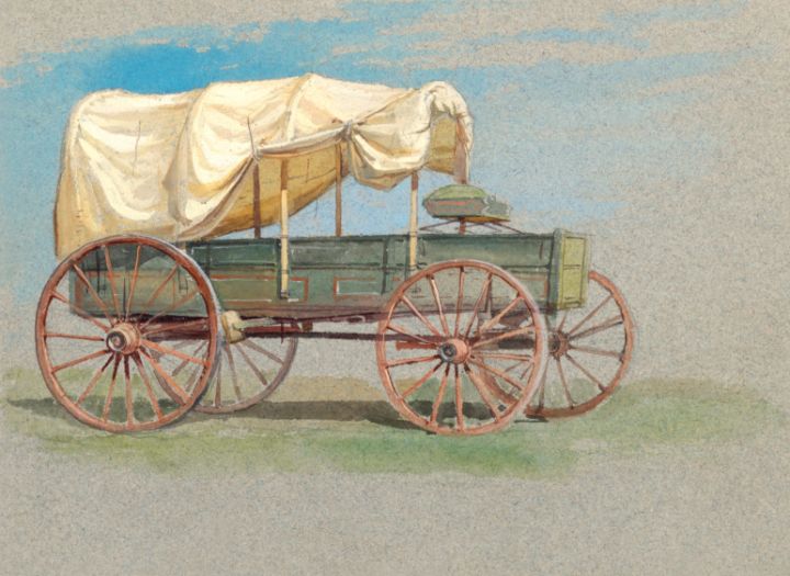 A Covered Wagon - grimjon's - Paintings & Prints, Vehicles ...