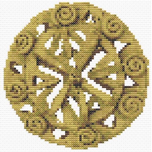 Gold Rune Cross Stitch Instruction - Cross Stitch DK - Crafts & Other ...