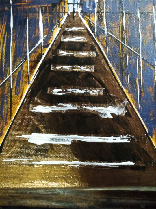 Narrow Way - Art by Gilbert - Paintings & Prints, Abstract, Movement ...