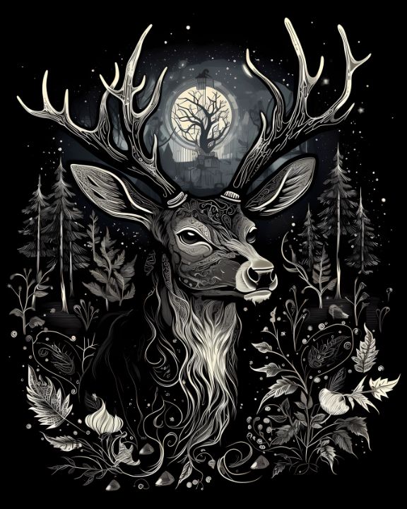 The Forest Stag - Infocyde's Den - Digital Art, Fantasy & Mythology ...
