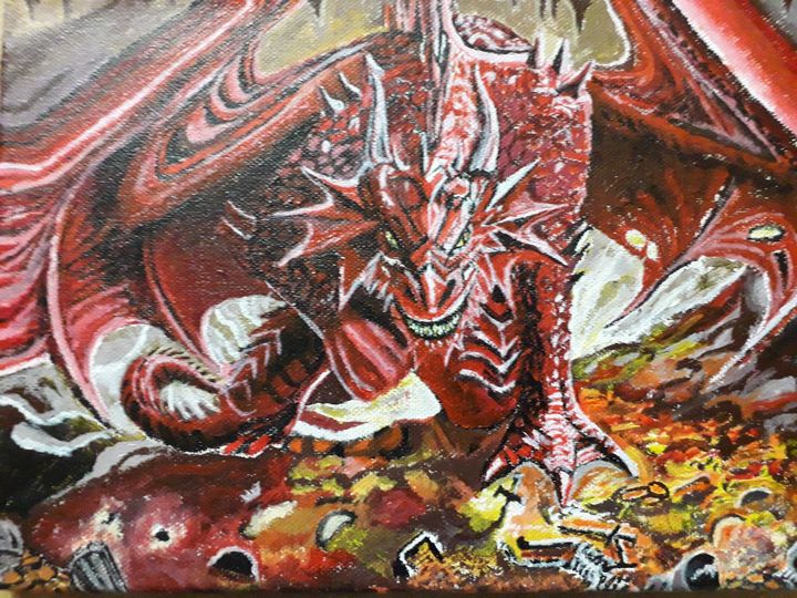 Fierce red dragon - Mr Seth Williams - Paintings & Prints, Fantasy ...