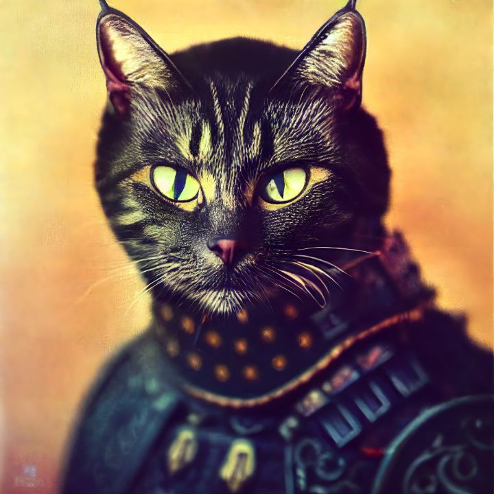Nisha - Cat wearing an armor #4 - Digital Art Factory - Digital Art ...