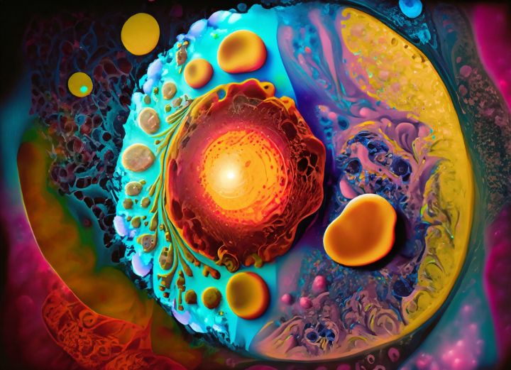 Microcosmic Wonders XI - Luminary Artistry - Digital Art & AI, Abstract ...