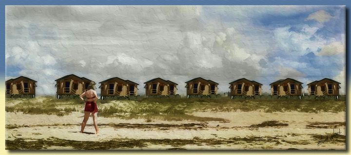 Beach Houses - Richard Gerhard - Digital Art & AI, Landscapes & Nature ...