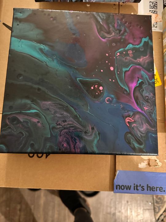 Peacock - Pourin’ fluid colors - Paintings & Prints, Abstract, Color ...