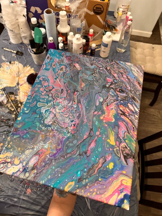 Rainbow art - Pourin’ fluid colors - Paintings & Prints, Abstract ...