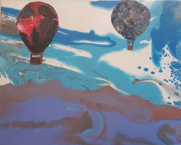 Ballon's Soaring over the mountains - Delirious Pixie Ninja - Paintings ...