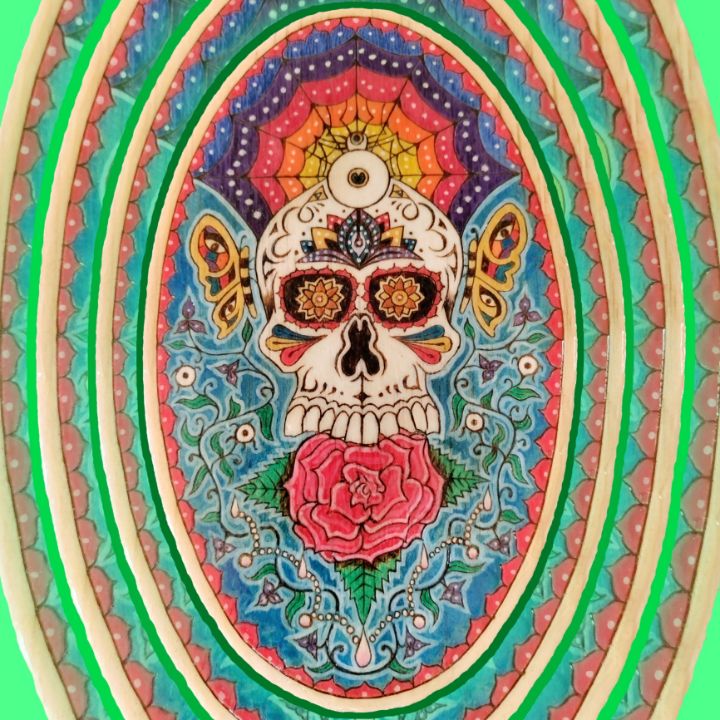 Skull With Rose And Butterflies - Boogie72 AKA Christopher Lopez ...