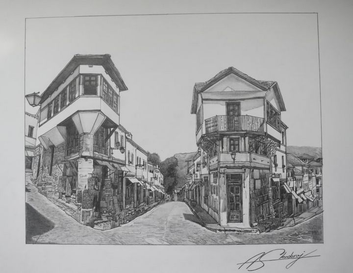 Gjirokastra - Arnoldskenderaj - Drawings & Illustration, Buildings ...