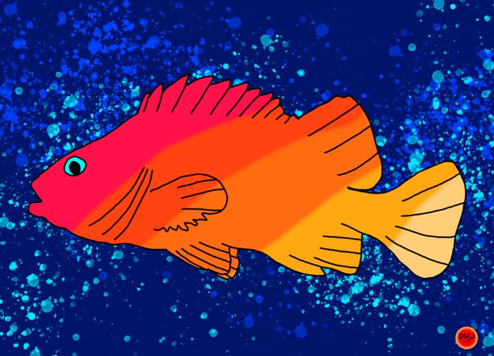 Sunburst Rockfish - DWJ Little Tanuki - Digital Art & AI, Animals ...