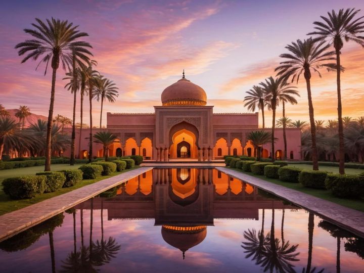Golden Serenity: Moroccan Sunset Pal - Canvas Dreams: Wall Art Wonders ...