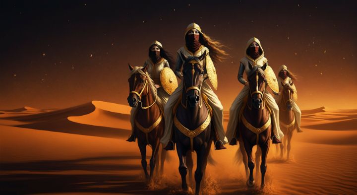 THE DESERT’S WHISPER: VEILED WARRIOR - Canvas Dreams: Wall Art Wonders ...