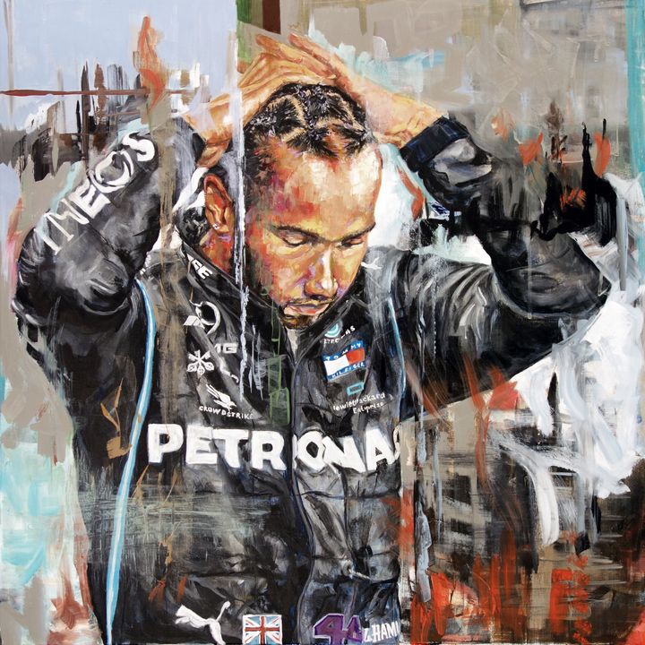 Lewis Hamilton GOAT - Viktoriya Art - Paintings & Prints, People ...