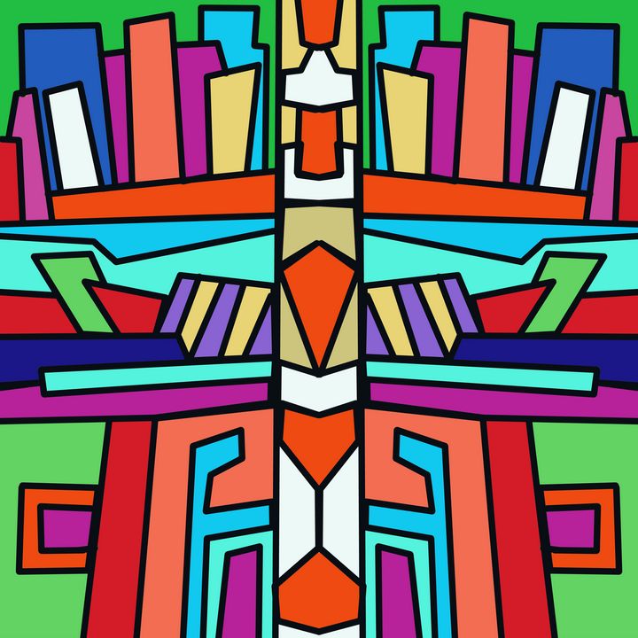 Totem 1 - Steve Martin Art - Digital Art & AI, Abstract, Figurative ...