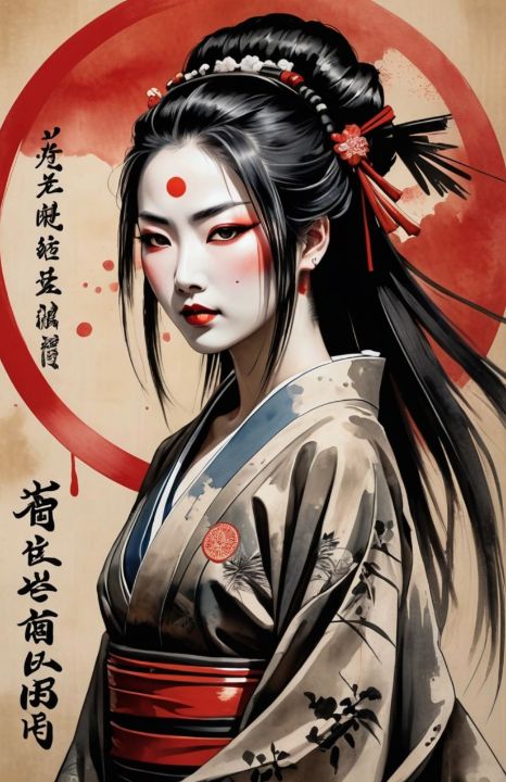 Geisha warrior - Onna-musha 9 - Digi'art Ninja designs - Digital Art ...