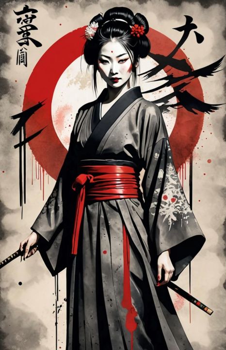 Geisha warrior - Onna-musha 3 - Digi'art Ninja designs - Digital Art ...