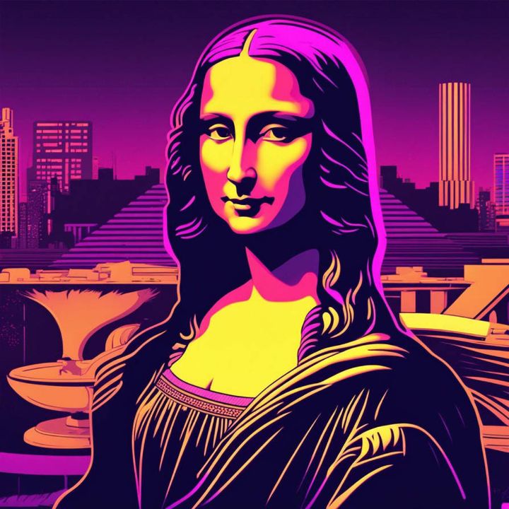 Mona Lisa Vaporwave - Ray Nichols - Digital Art & AI, People & Figures ...