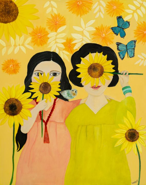 Two of a Kind - Isabelle Ri - Paintings & Prints, People & Figures ...