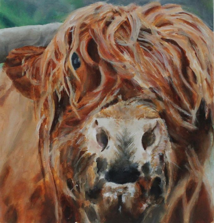 Highland coo - emmakateart - Paintings & Prints, Animals, Birds, & Fish ...