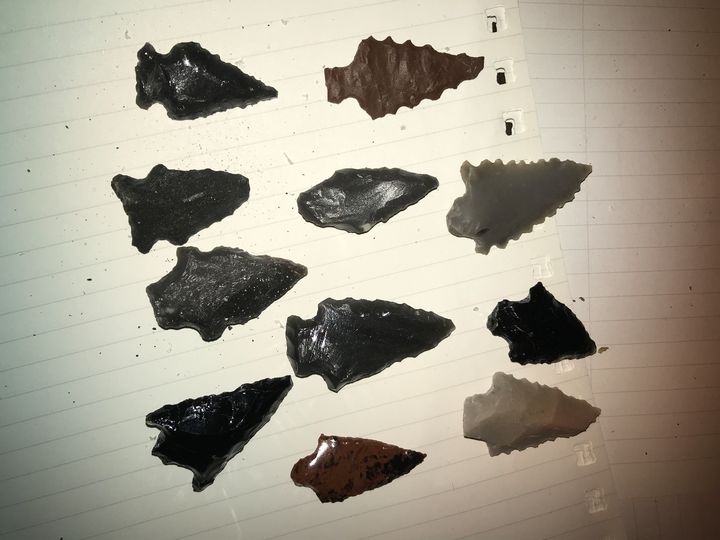 Authentic Obsidian Arrowheads