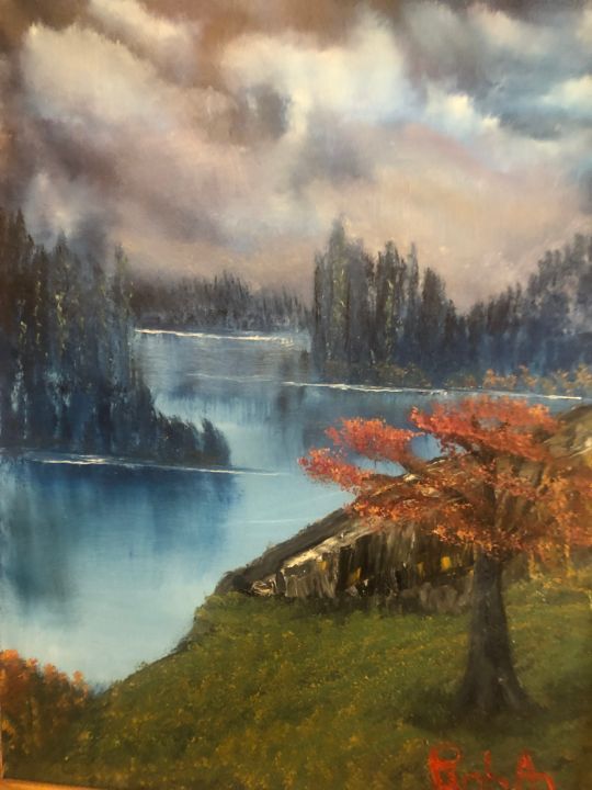 calm lake - Bob Anderson - Paintings & Prints, Landscapes & Nature ...