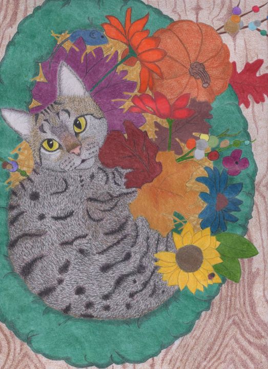 Furry Fall Decor - MooreArts. - Drawings & Illustration, Animals, Birds ...