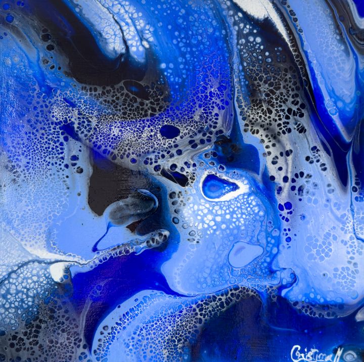 Blue waves abstract - Marie Art - Paintings & Prints, Abstract ...