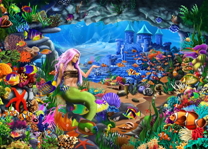 Magical Undersea Cave - Imaginary Art of Gerald Newton - Digital Art ...