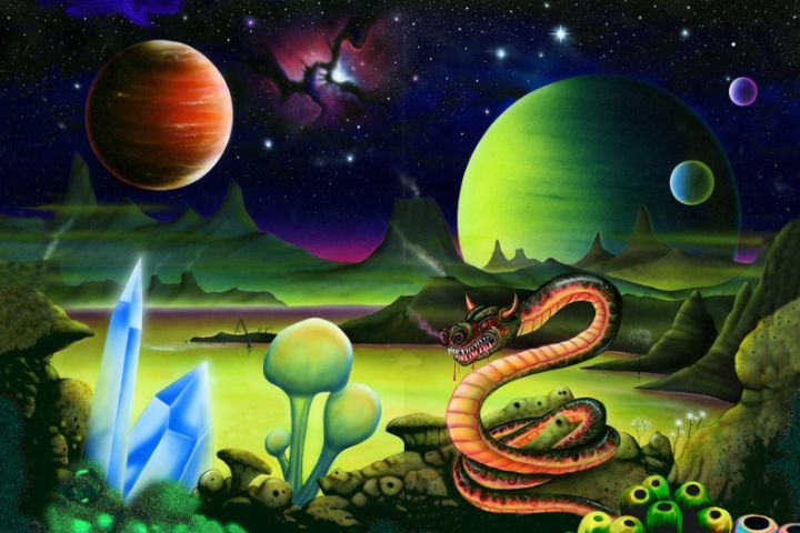 Space Snake - Imaginary Art of Gerald Newton - Paintings & Prints ...