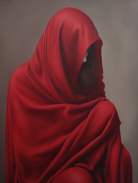 Red Veil Mystery - Bilge Paksoylu - Digital Art & AI, People & Figures ...