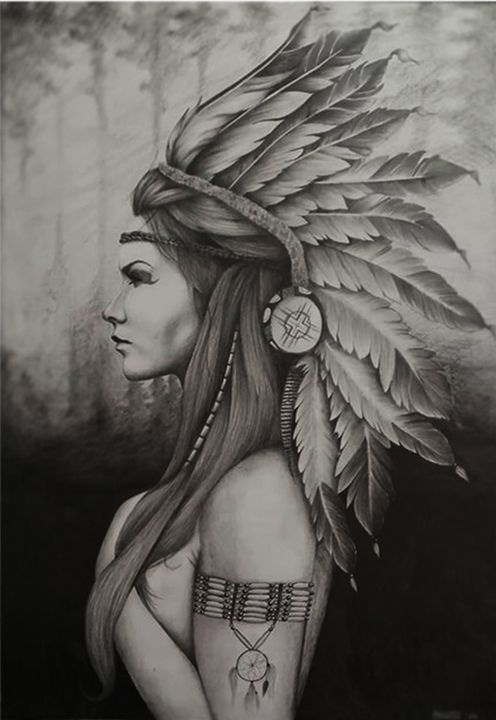 "Aiyana" - Annette - Drawings & Illustration, People & Figures ...