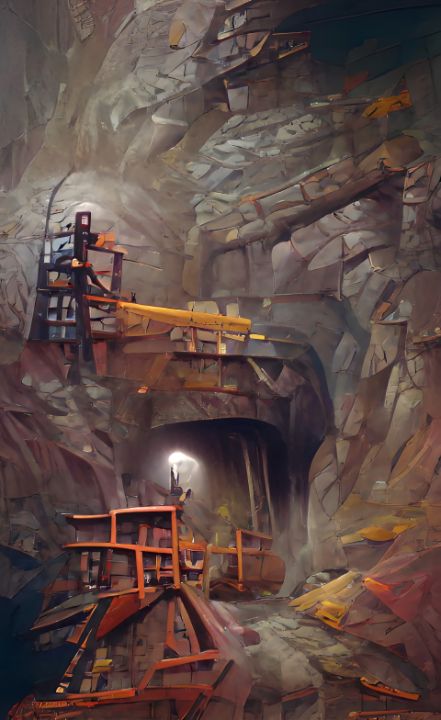 Mine Shaft - Dragon Art - Digital Art & AI, Landscapes & Nature, Caves ...