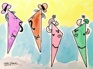 Jdbj Vibrants - Paintings & Prints, Drawings & Illustration