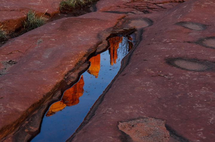 Red Rock Reflection - Foto By Rudy - Photography, Landscapes & Nature, Mountains - ArtPal