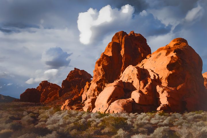 Red Rock Sunrise - Foto By Rudy - Digital Art, Landscapes & Nature ...