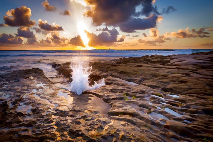Sunset Splash - Foto By Rudy - Digital Art, Landscapes & Nature, Beach ...