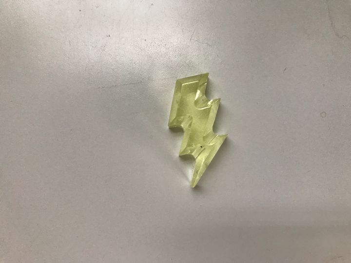 Yellow Resin Lightning Bolt - Art by Adina - Crafts & Other Art, Other ...