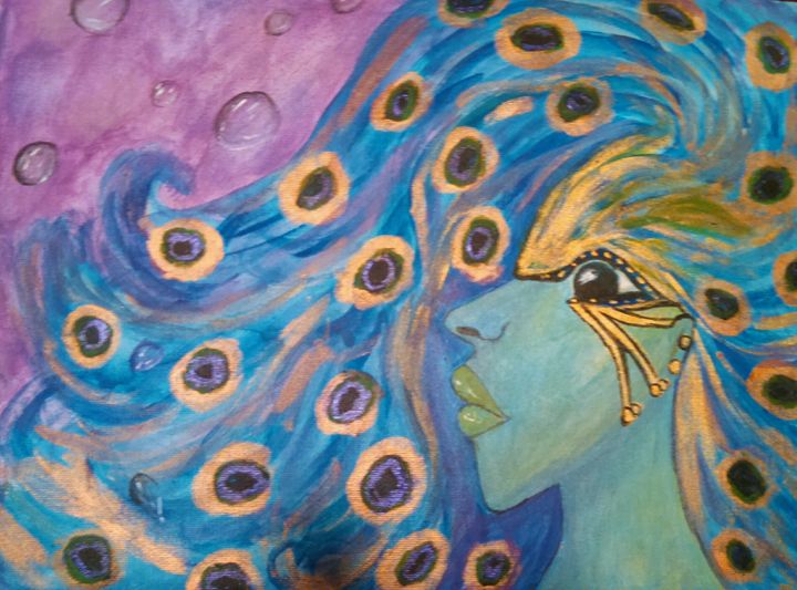 Peacock Klingon Lady - Debra Brewer Art Gallary - Paintings & Prints ...