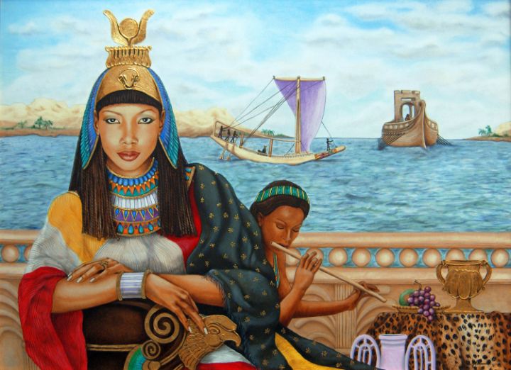 Cleopatra VII - Marcella Hayes Muhammad - Paintings & Prints, People ...