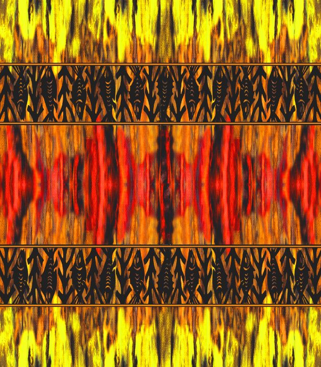 Fishbone Yellow - Marcella Hayes Muhammad - Paintings & Prints, Ethnic ...