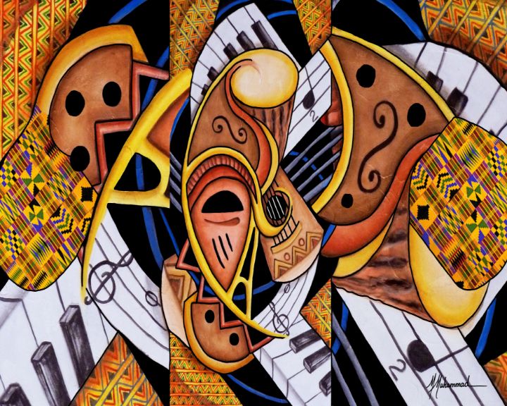 Musical Medley - Marcella Hayes Muhammad - Paintings & Prints, Ethnic ...