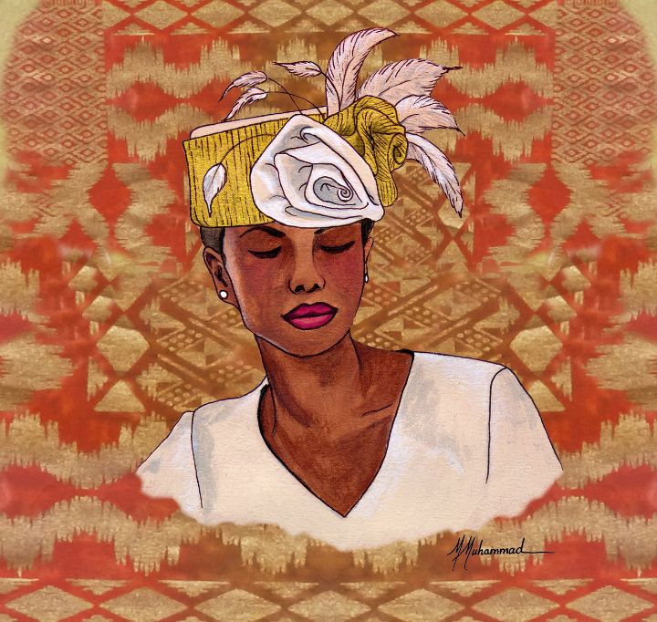 Diva In Gold - Marcella Hayes Muhammad - Paintings & Prints, Ethnic ...