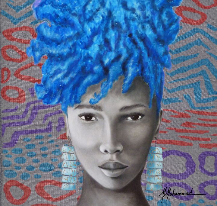 Blue Top - Marcella Hayes Muhammad - Paintings & Prints, Ethnic ...
